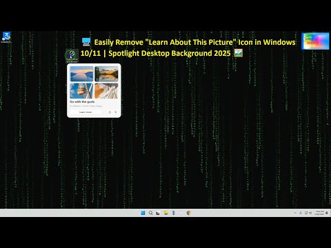 🖥️ Easily Remove Learn About This Picture Icon In Windows 10,11 | Spotlight Desktop Background 🖼️