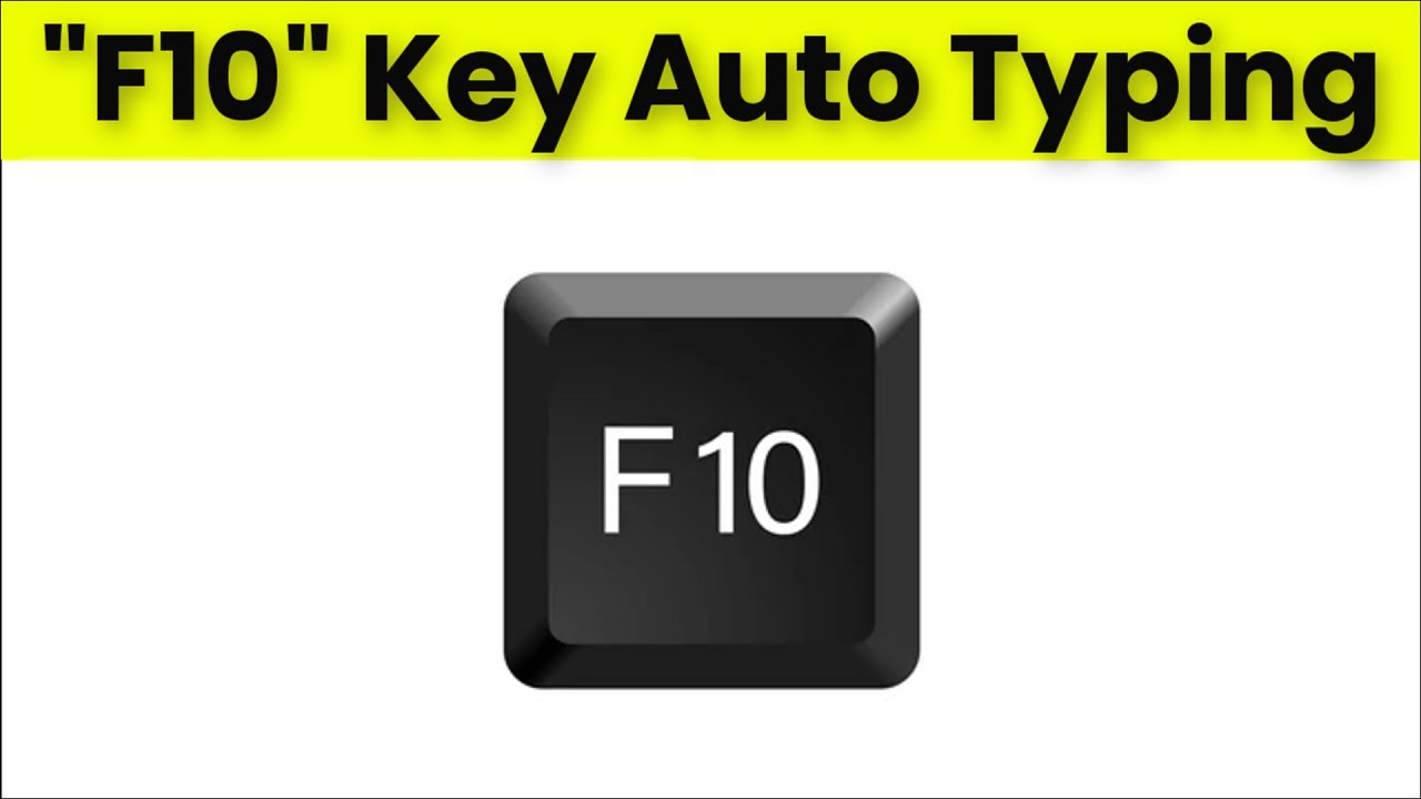 F10 Key Automatic Pressing Issue - F 10 Key Automatically Typing Issue - Laptop / Pc