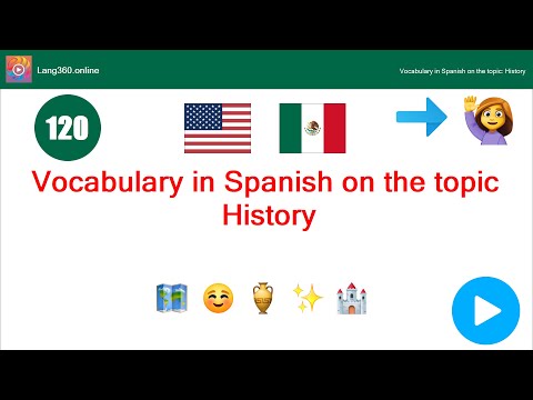 Lesson 32: Vocabulary in Spanish on the topic: History (Lang360)