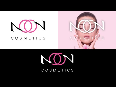 How To Make Cosmetic logo - Make Up Logo Tutorial - Cosmetic Brand logo