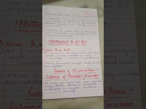 Features of Art - Existence of Theoretical knowledge