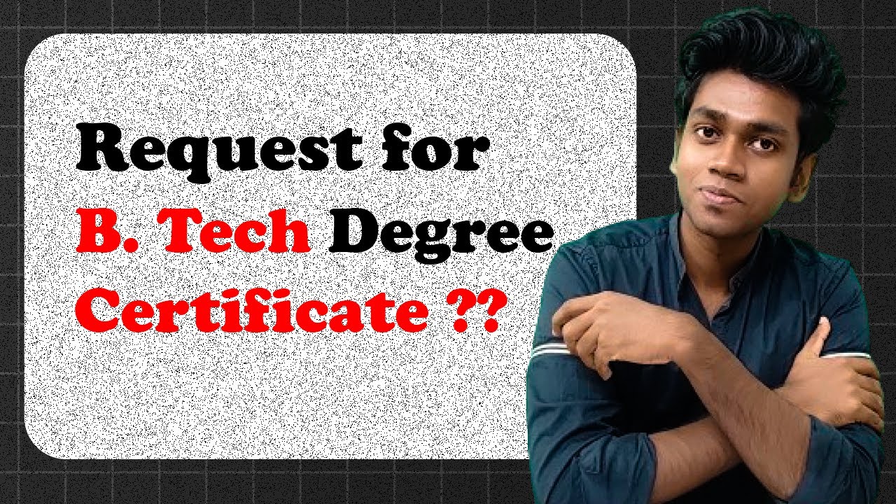 How to Request For B. Tech Degree Certificate in KTU Portal  |  KTU