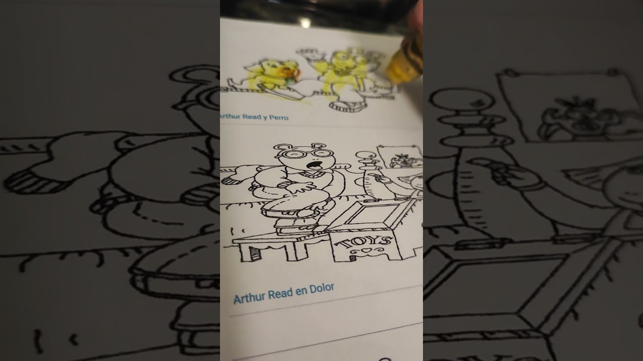 Arthur read dog coloring pages