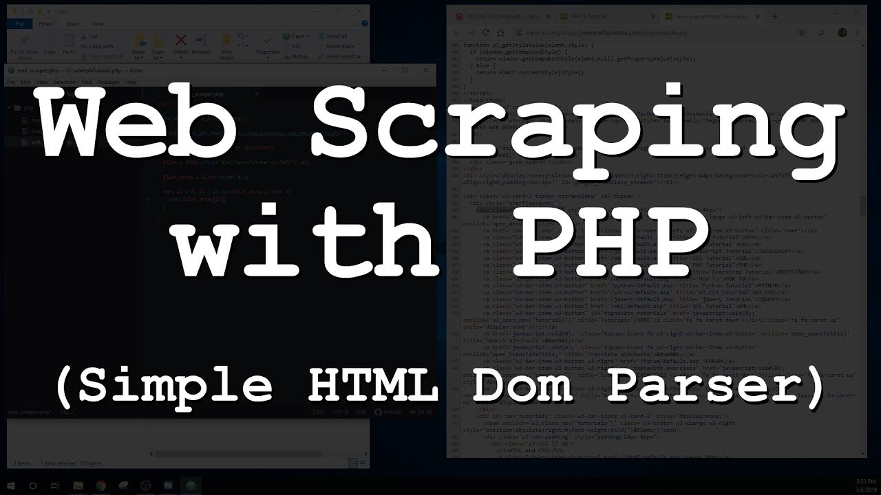 Web Scraping PHP with Simple HTML DOM Parser library
