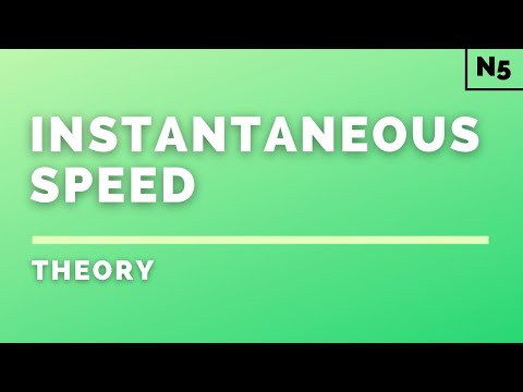 National 5 Physics | Dynamics | Instantaneous Speed | THEORY