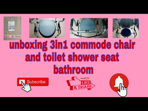 unboxing 3in1 commode chair toilet shower seat bathroom for my mother