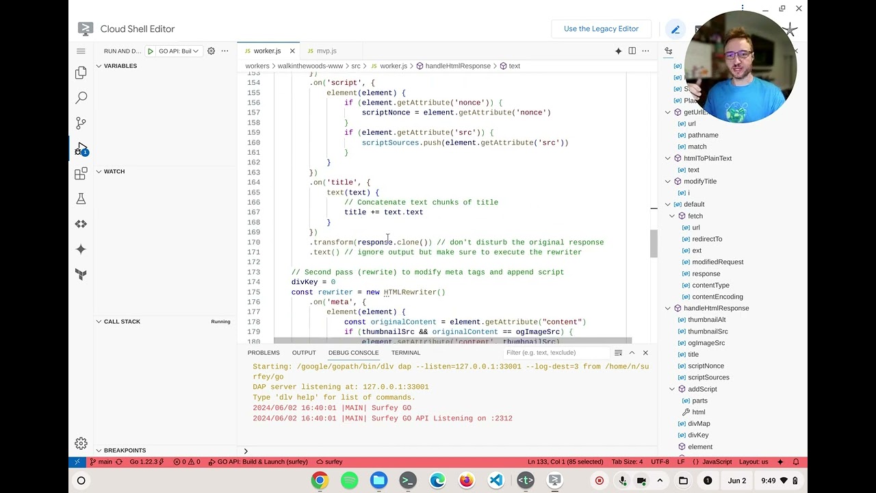 Cloudflare Worker HTMLRewriter & Google Sites