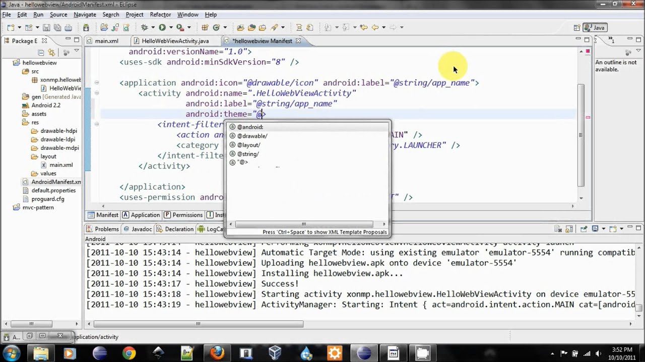 Android Web View Tutorial - A simple web browser