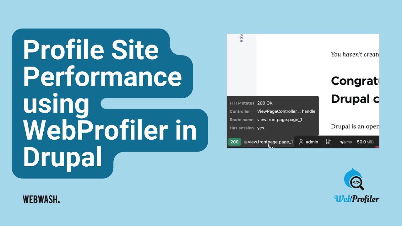 Profile Site Performance using WebProfiler in Drupal
