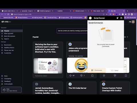 Passion Project Ten - Script Runner (Chrome Extension)