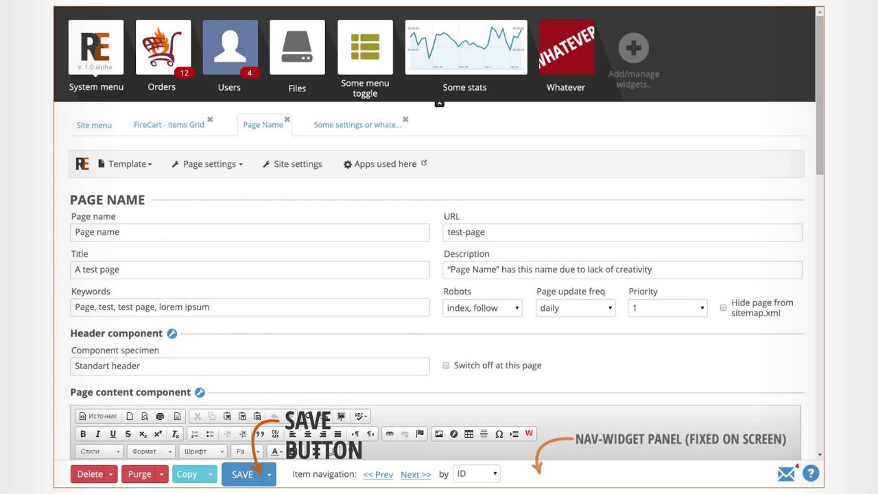 Rocket Engine free open-source CMS