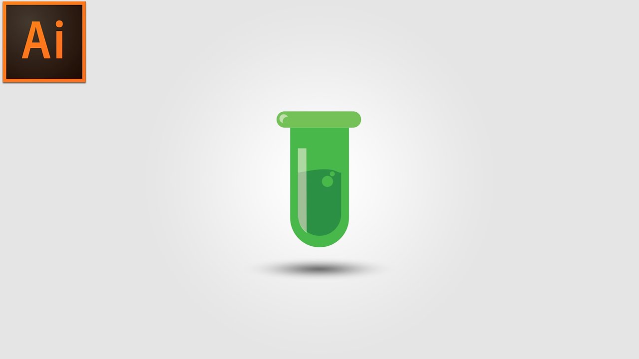 Illustrator Tutorial | Testing Tube Vector Design - AI #1
