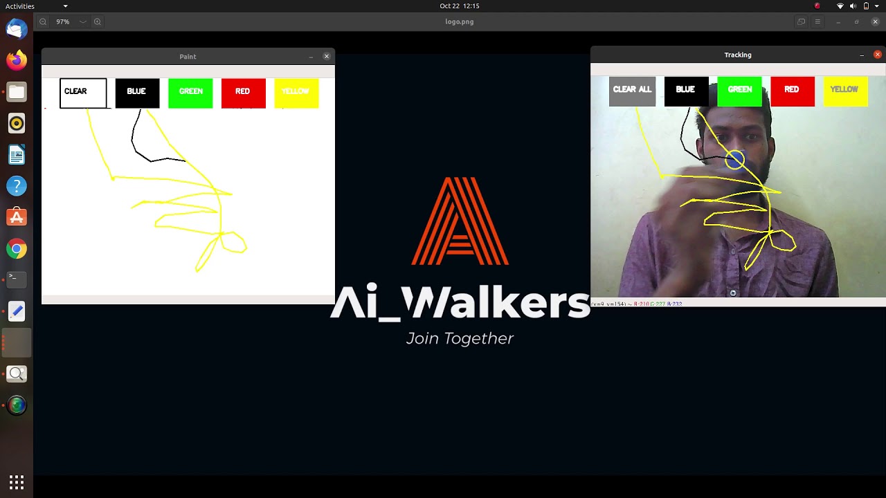 Air canvas using opencv(ai)