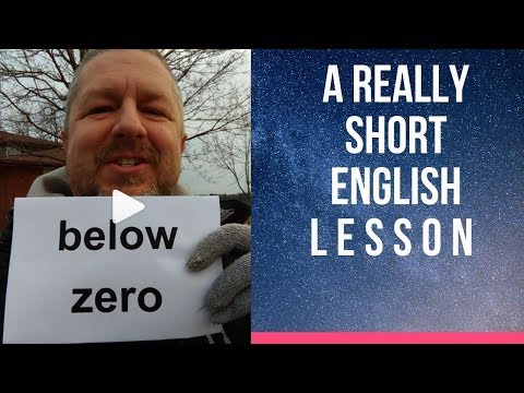 Meaning of BELOW ZERO - A Really Short English Lesson with Subtitles