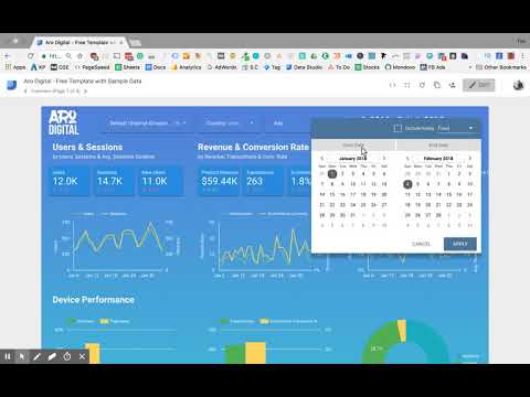 Free Google Data Studio Template - Overview of Features & Pages