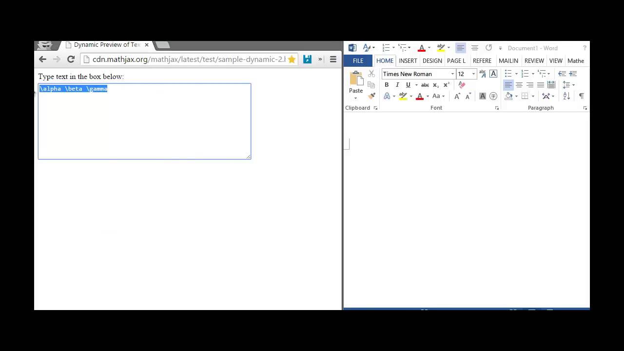 Copy LaTeX Equations as Word Equations