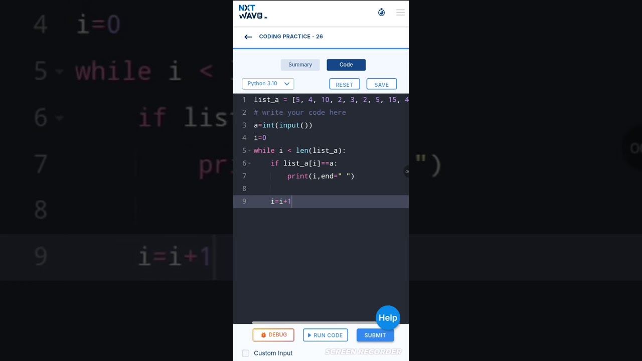 Find the Indices Elements using python Nxtwave CCBP #coding #programming #python #nxtwaveccbp4 #net
