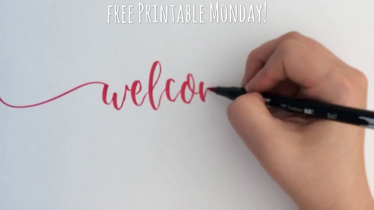 Welcome Hand Lettering