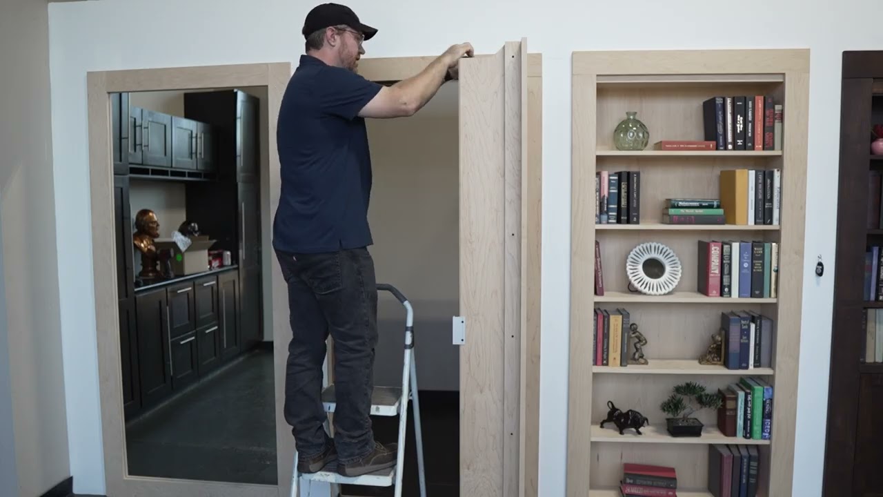 DIY Electronics Kit Installation Tutorial - DIY Out-Swing Bookcase Door