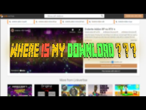 How to Download Minecraft Bedrock Addons from Linkvertise | MCPEDL | Easy