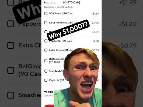 DD Charges INSANE $1,000 FEE For Toppings. #doordash #money #fooddeliveryapp