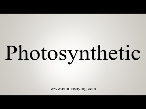 How To Say Photosynthetic