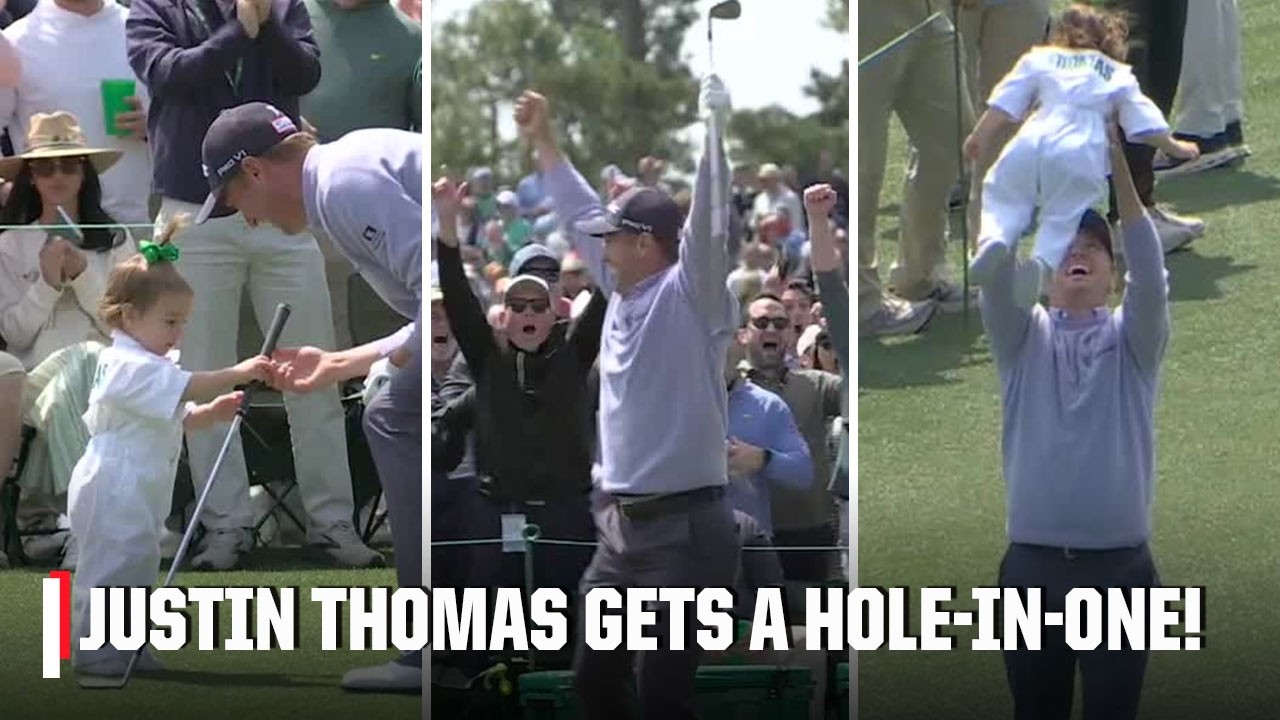JUSTIN THOMAS GETS THE FIRST HOLE-IN-ONE OF THE PAR 3 CONTEST 🔥 | The Masters