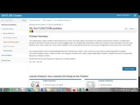 Learners View of MATLAB Grader