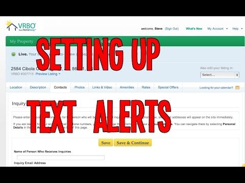 How To Set Up Text Alerts for Inquiries on VRBO/HomeAway & Flipkey
