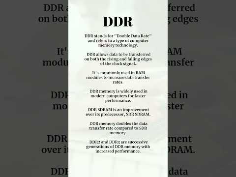 What is DDR | Computer basic knowledge #computerknowledge #computerscience #shorts