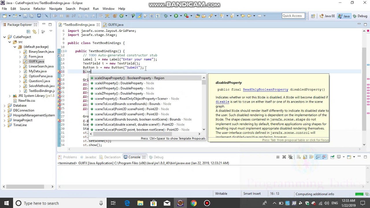 JavaFx Button Disabled