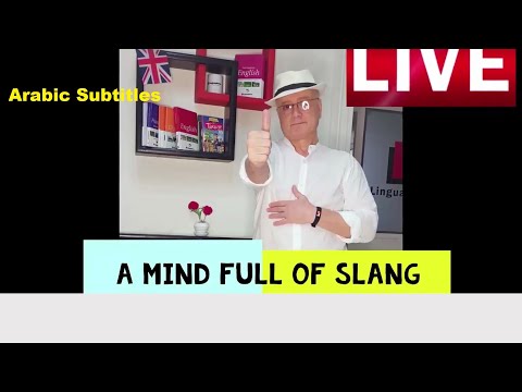 Slang English words with Arabic subtitles