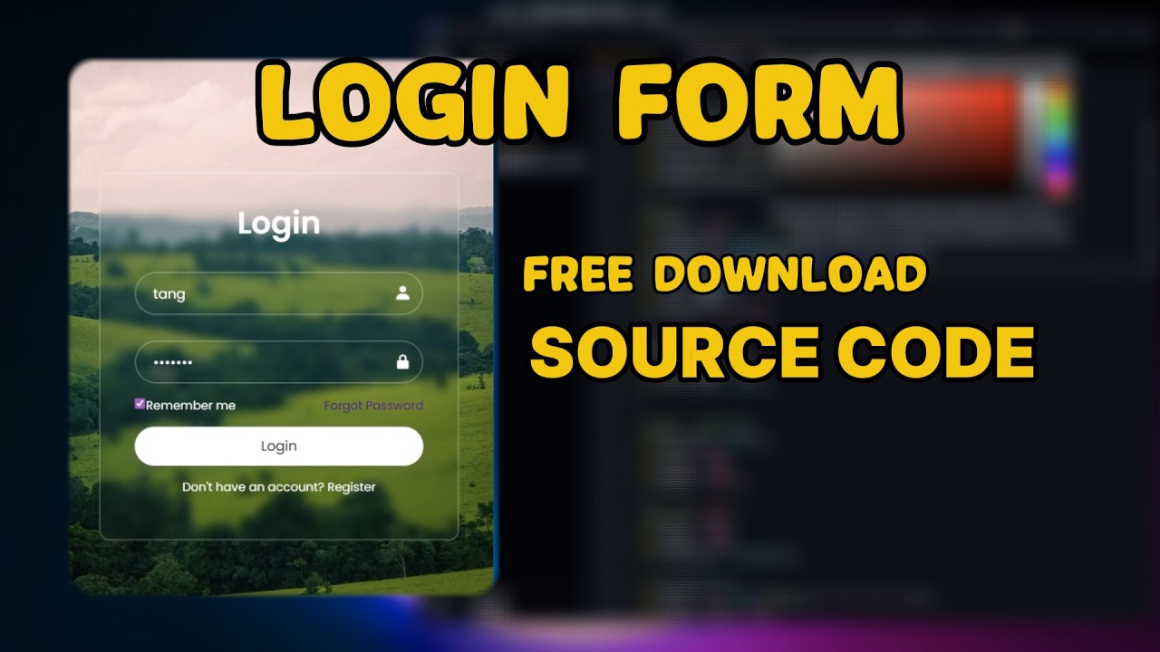 HOW TO CREATE LOGIN FOMR USING HTML CSS FREE SOURCE CODE IN DESCRIPTION