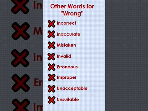Other Words for "WRONG" โ ... #shorts #learnenglish #englishlanguage