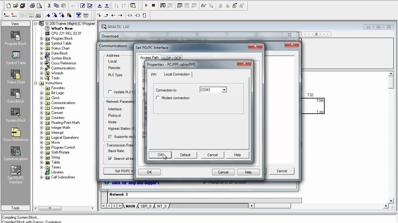 USB PPI Siemens S7 200 standard MicroWin Communications Setup.mp4