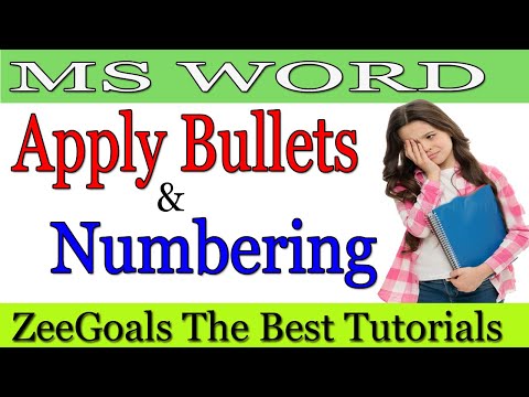 How To Apply Bullets And Numbering In Ms Word