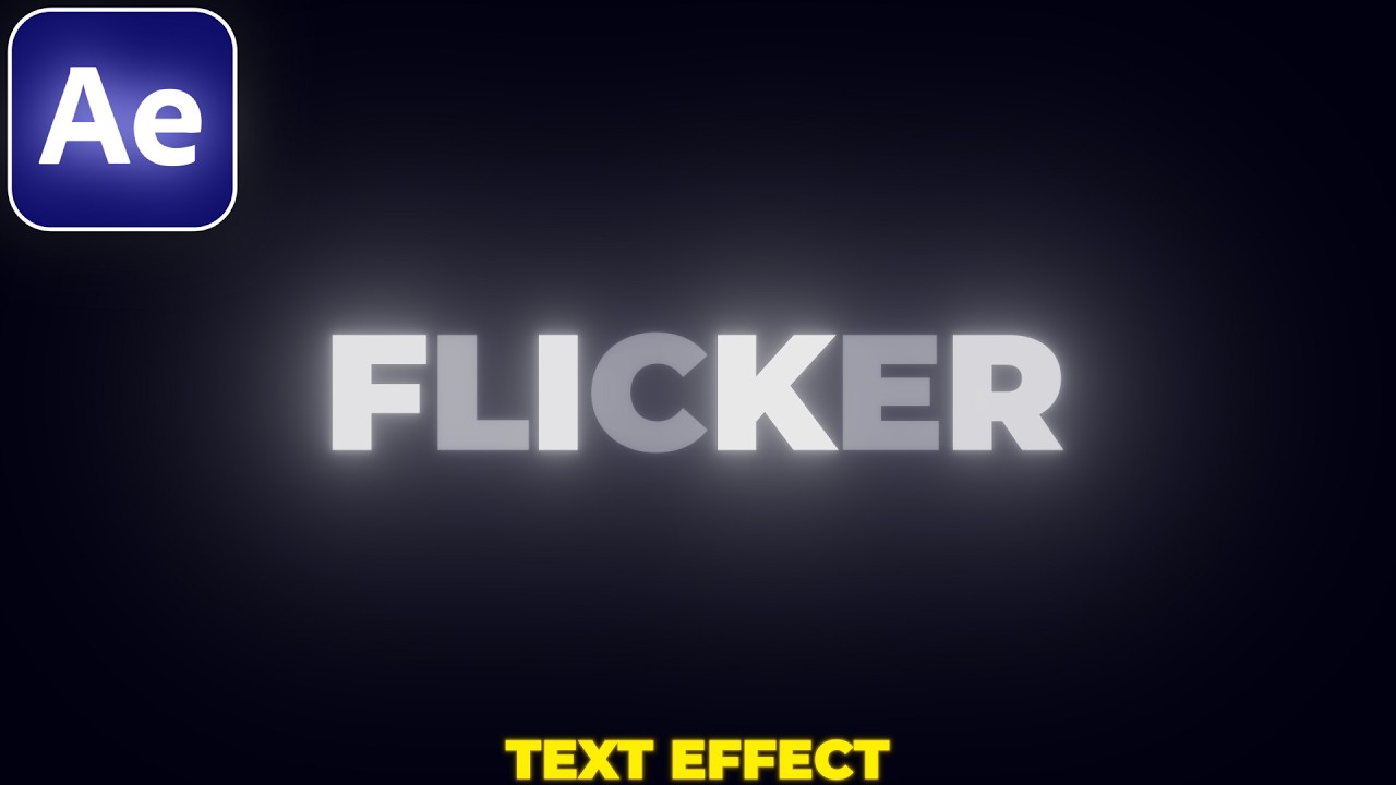 How to Make Text Flicker in After Effects