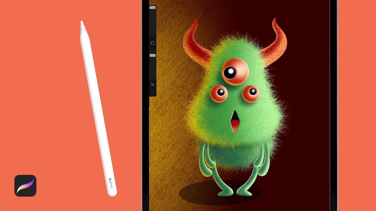 Procreate Tutorial: Green Monster Drawing