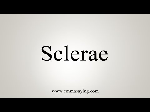 How To Say Sclerae
