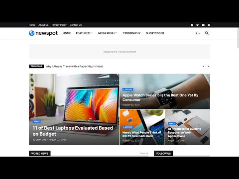 Newspot - Responsive News & Magazine Blogger Template