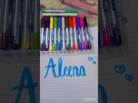 Name- Aleena❤️. Write ur names in cmmnts for calligraphy🌹. Subscribe for more👍.