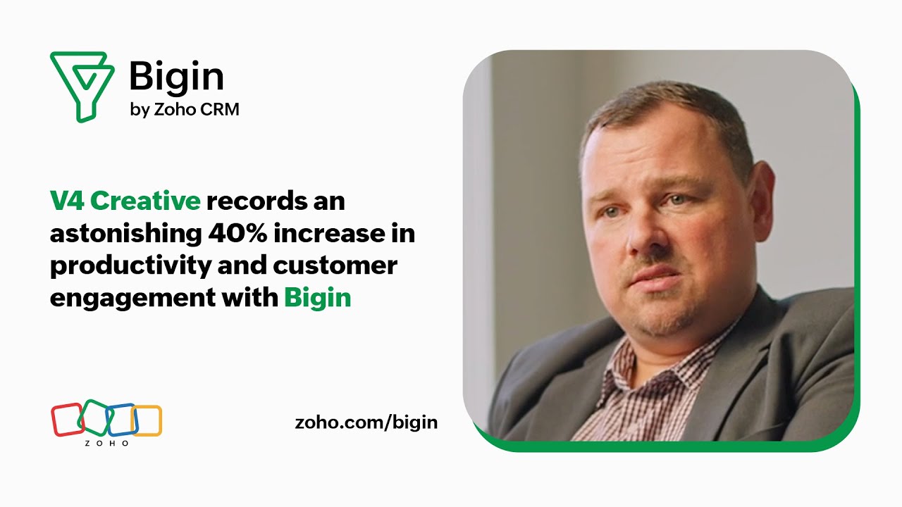 Bigin by Zoho CRM Empowers V4 Creative to Boost Productivity by 40%