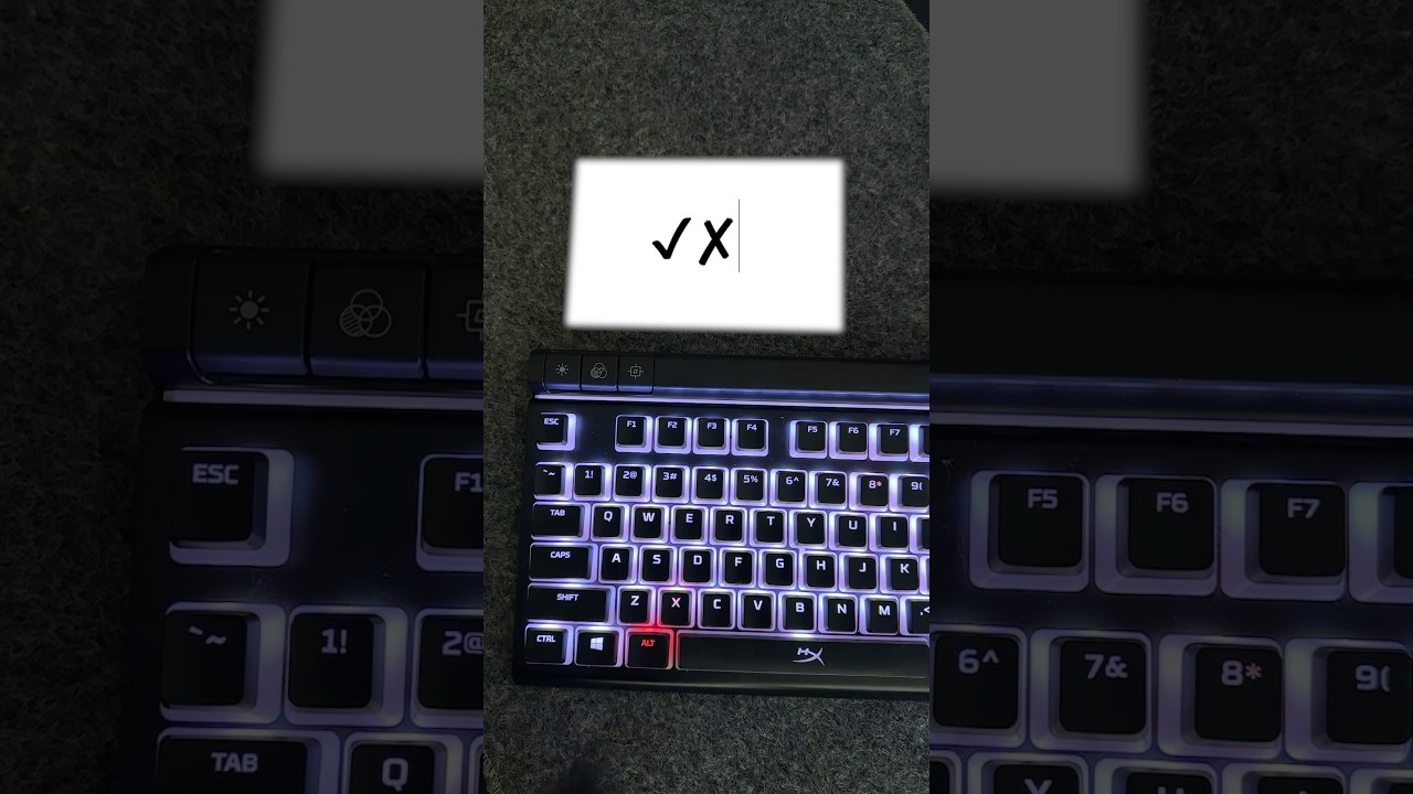 Check Mark (✓) & Cross (✘) Symbols #short #keyboard #windows #asmr