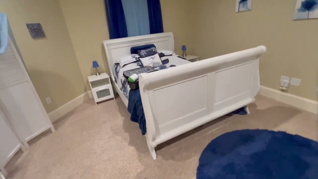 White Sleigh Bed Frame on Amazon