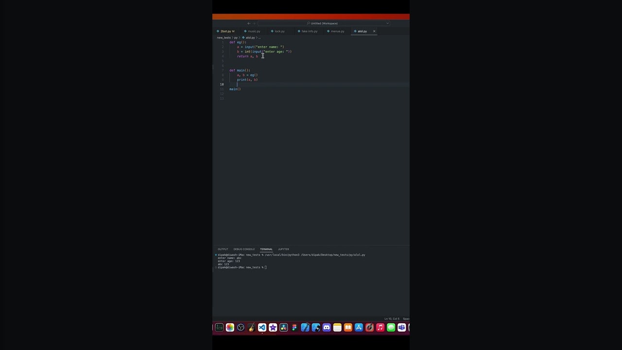 how to return multiple values from a UDF in python