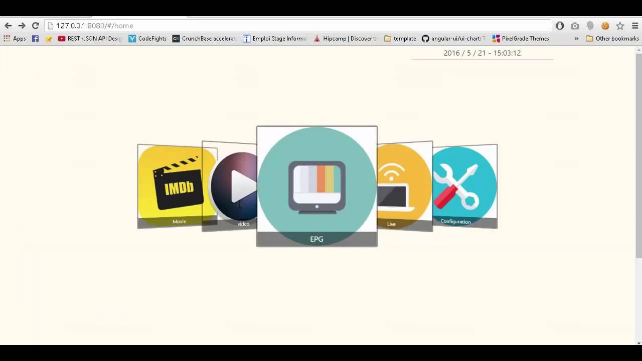 EPG project - node js - angular js - skytv api