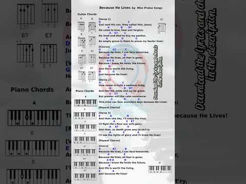 Lyrics and Chords of Because he lives #music #worship #lyrics #chords