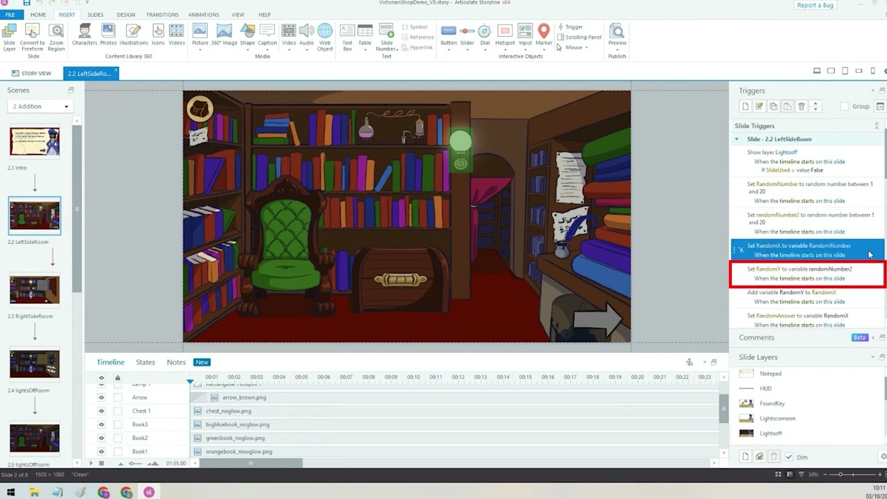 How to Create Random Numbers in Articulate Storyline 360 App - Course eLearning Development Builder