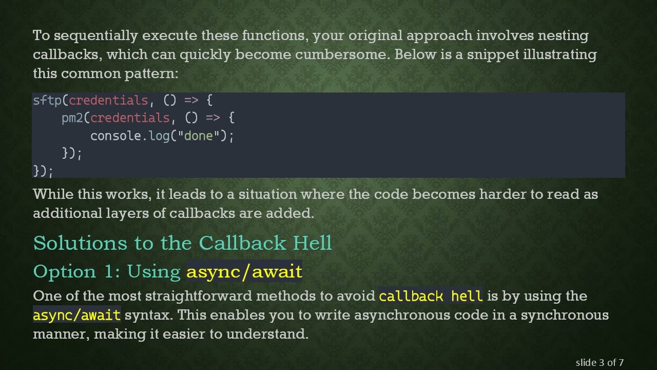 How to Avoid Callback Hell with Promises in JavaScript