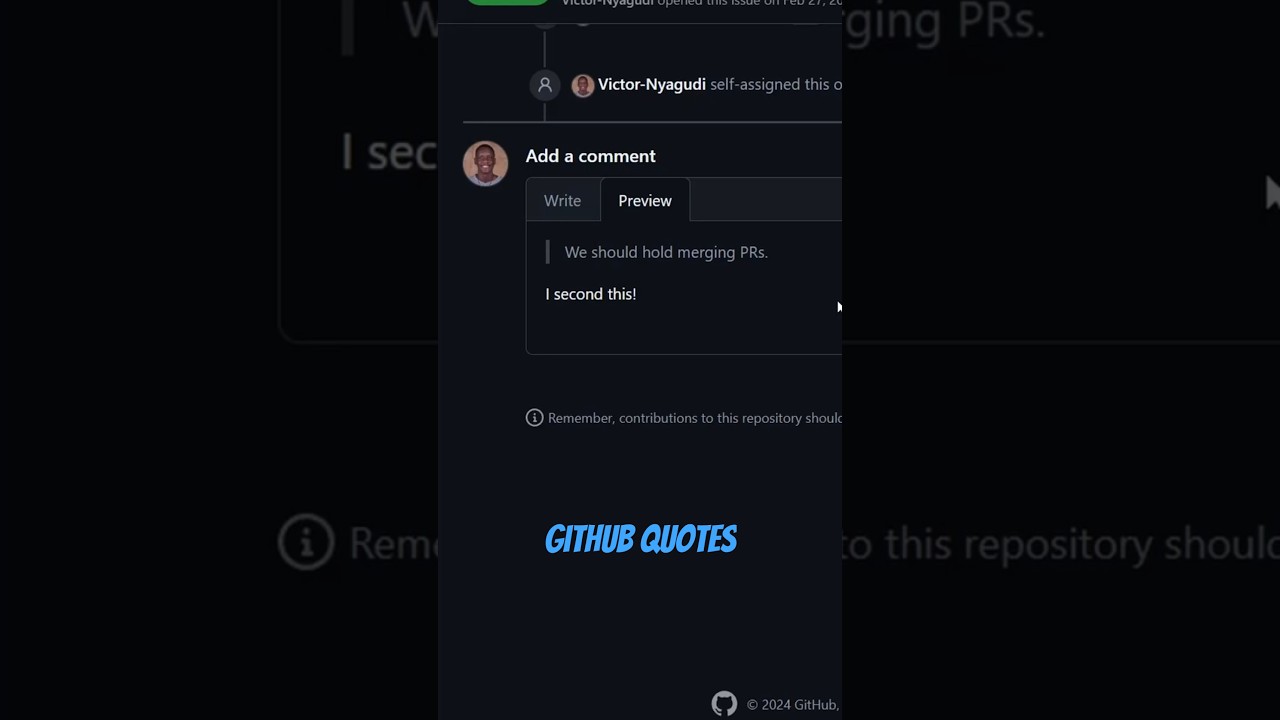 Quote Others Using Quotes in GitHub Comments